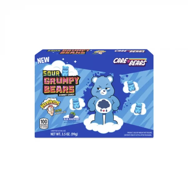 WARHEADS SOUR GRUMPY BEARS BLUE RASPBERRY BOX 99G – The Candyland